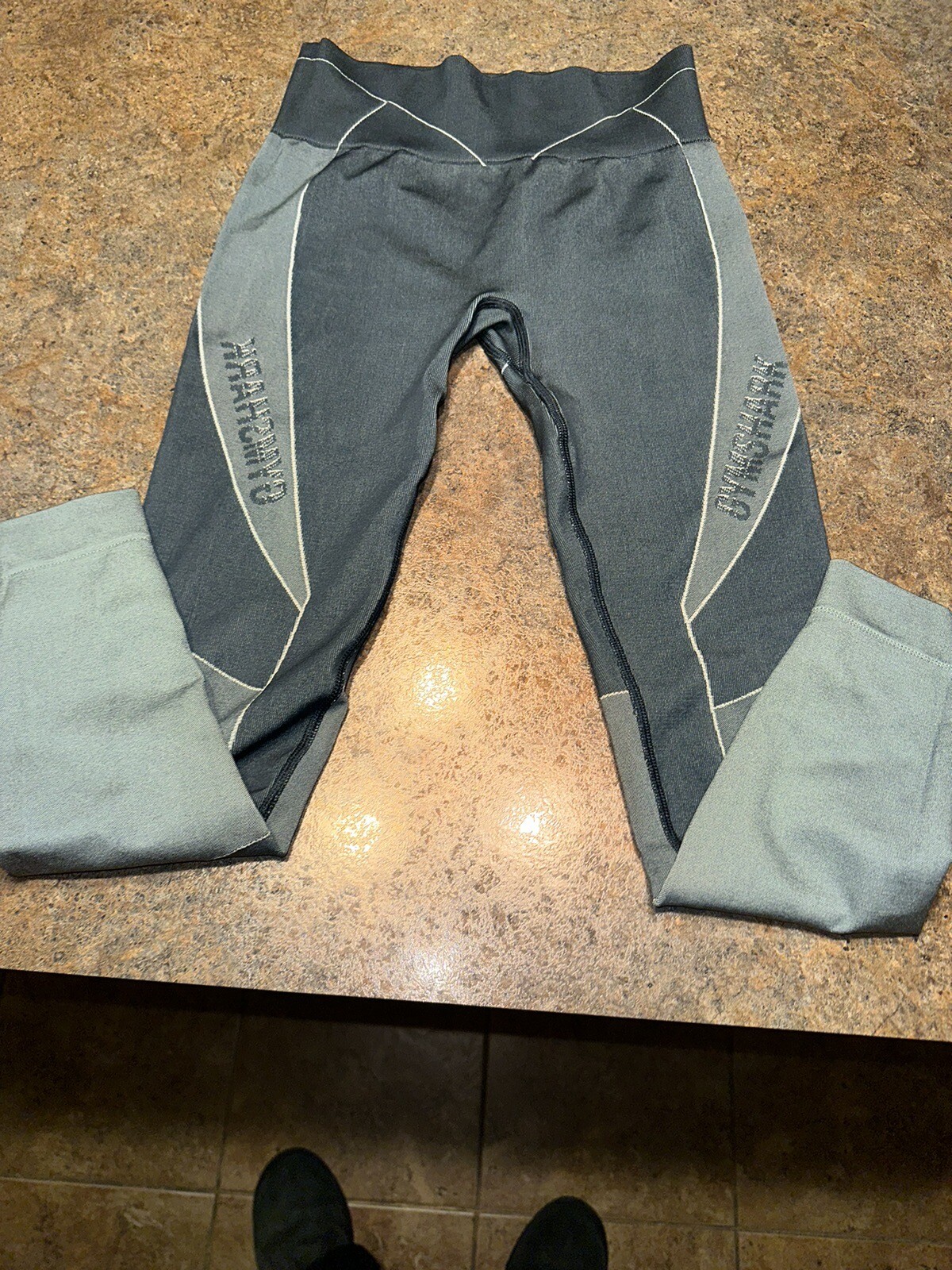 GYMSHARK Turbo Seamless Compression Fit High-Waisted Set Gray size: S ...