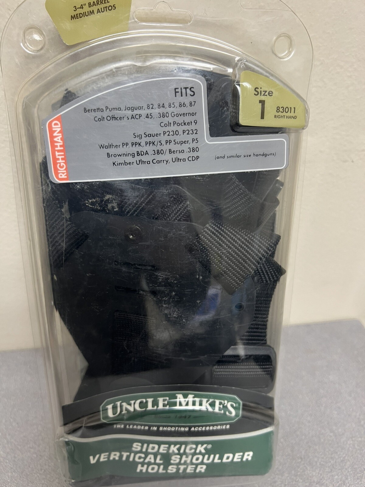 Uncle mike Sidekick Vertical Shoulder Holster Size 1 | eBay