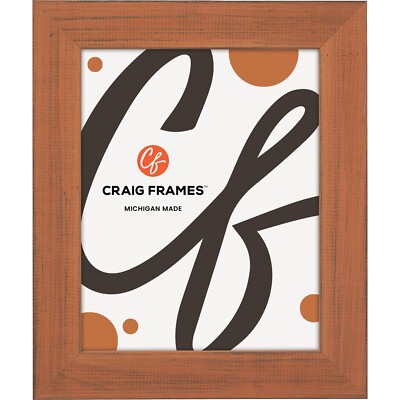 Jasper, 1.5" Rustic Bourbon Orange Picture Frame, Uncommon Sizes 4x9 ...