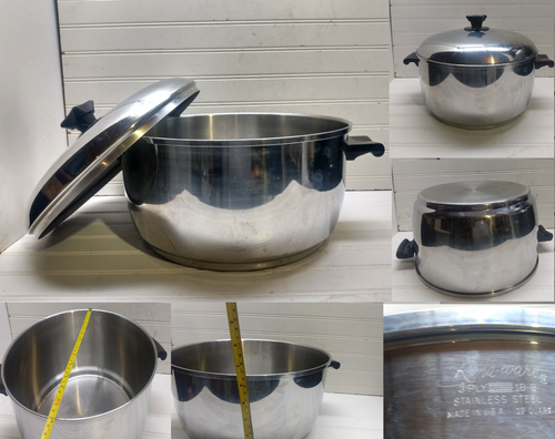 Rena Ware Cookware 12 Qt Stockpot Multi-Ply Stainless Dutch Oven Frying ...