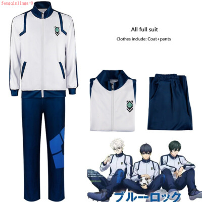 Anime Blue Lock Isagi Yoichi Football Sportwear Jersey Coat Pants ...
