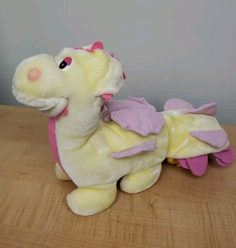 Vintage 1987 Hasbro Be Mores Plush Dragon Dinosaur Yellow Pink 70550 ...