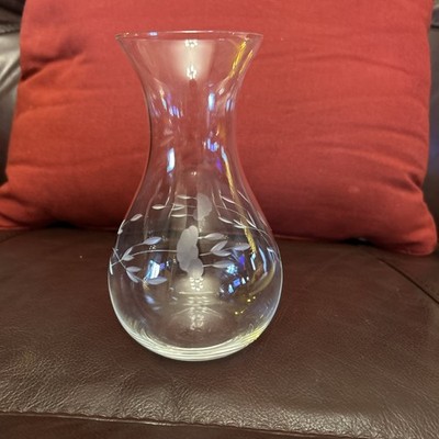 Princess House Heritage Etched Crystal Bulb Vase 6” R05 | eBay UK