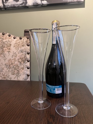 Pair Of Elegant Champagne Flutes Glasses | eBay UK