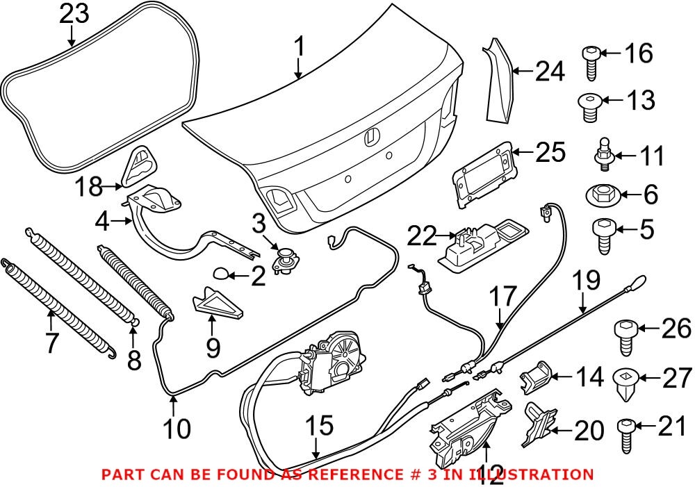 Genuine OEM Rear Deck Lid Stop Buffer For BMW 51247458724 | eBay