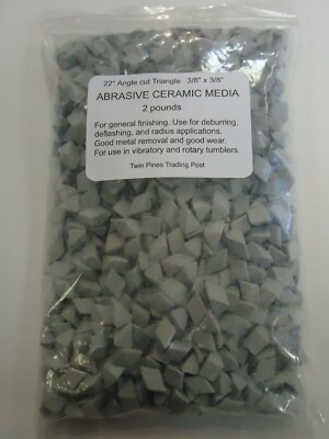 Abrasive Ceramic Media - 22° Angle Cut Triangle 3/8" x 3/8" - 2 Lb | eBay