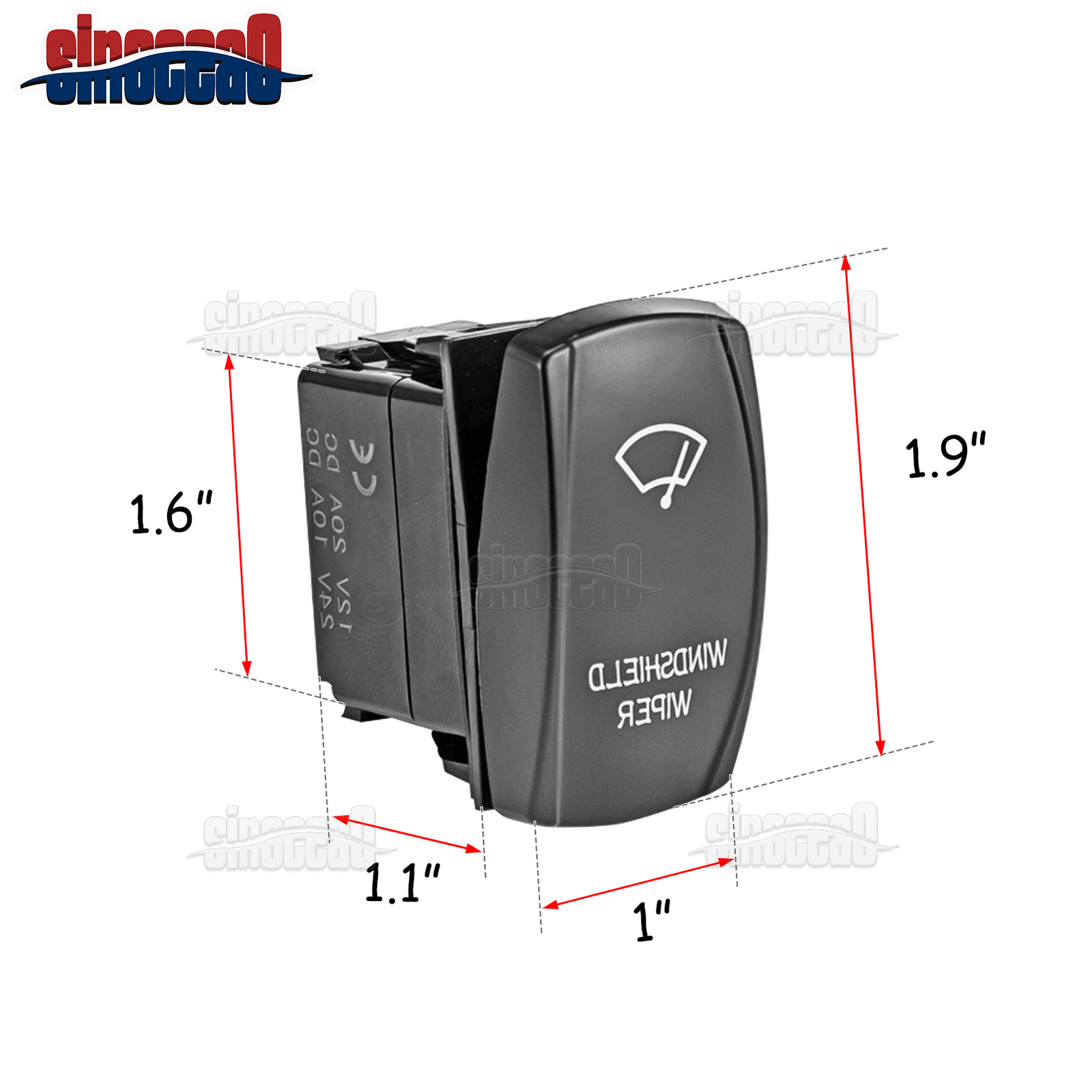 UTV Blue LED Windshield Wiper Rocker Switch For Can-Am Commander ...