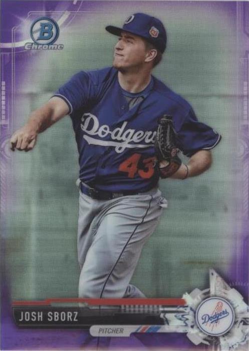 2017 Bowman Chrome - Prospects Josh Sborz #BCP196 Purple Refractor /250 ...