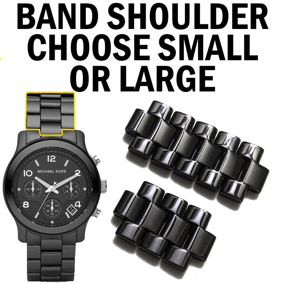 Ceramic Watch Band Links Parts BLACK Michael Kors MK5162 MK5190 MK5270 ...