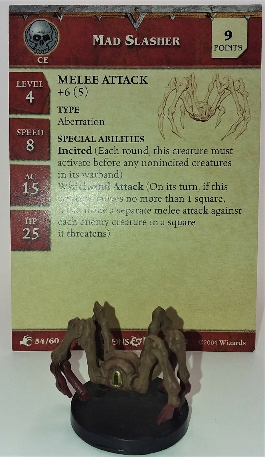 Mad Slasher #54 Aberrations D&D Miniatures with Card | eBay