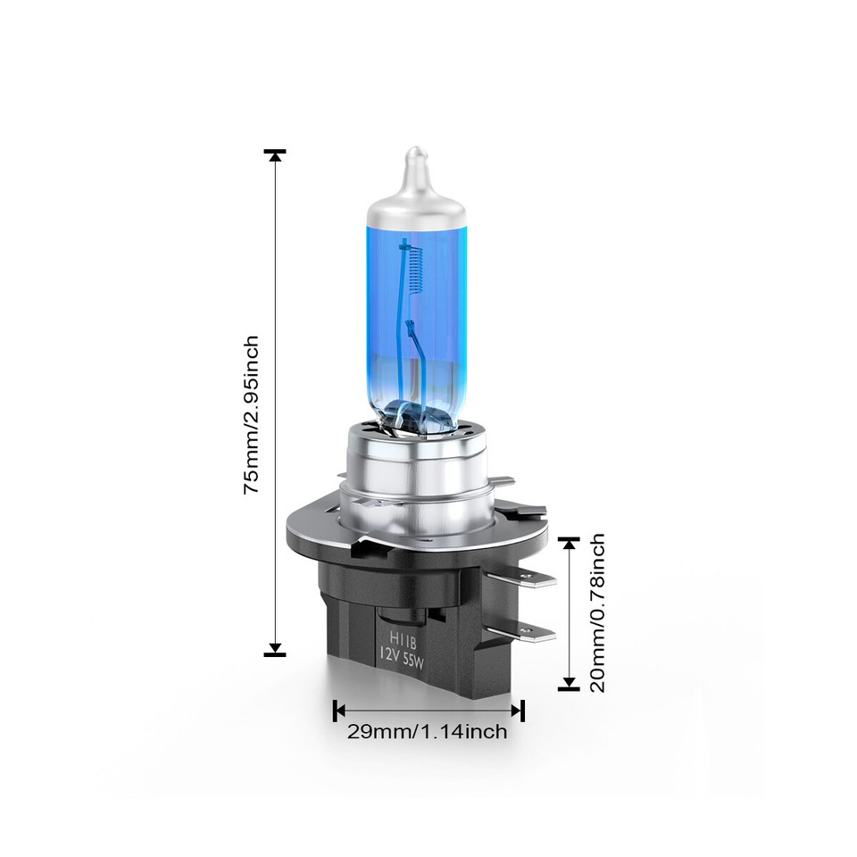 Halogen H11B 55W 5000K Stock Two Bulbs Head Light Low Beam Replacement ...