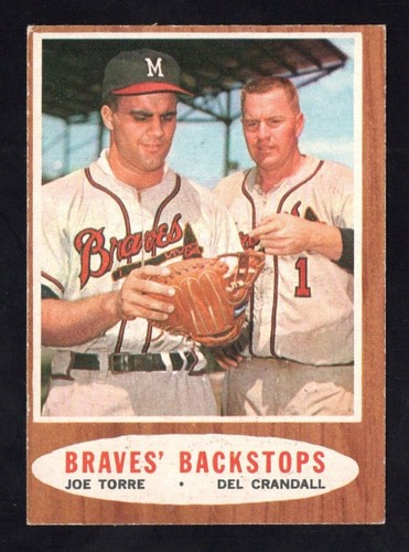 1962 Topps Baseball Card #351 Braves' Backstops Joe Torre Rookie HOF ...