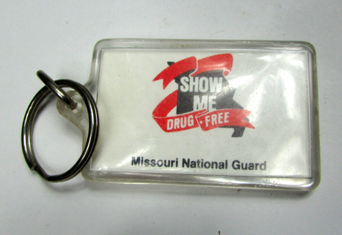 Vtg Missouri National Guard Drug Free Key Chain Ring Fob Collectible ...