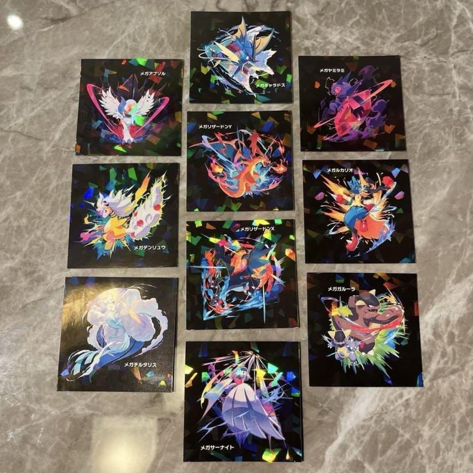Pokemon Center Mega Evolution Discovery Stickers 10 Types Comp With ...