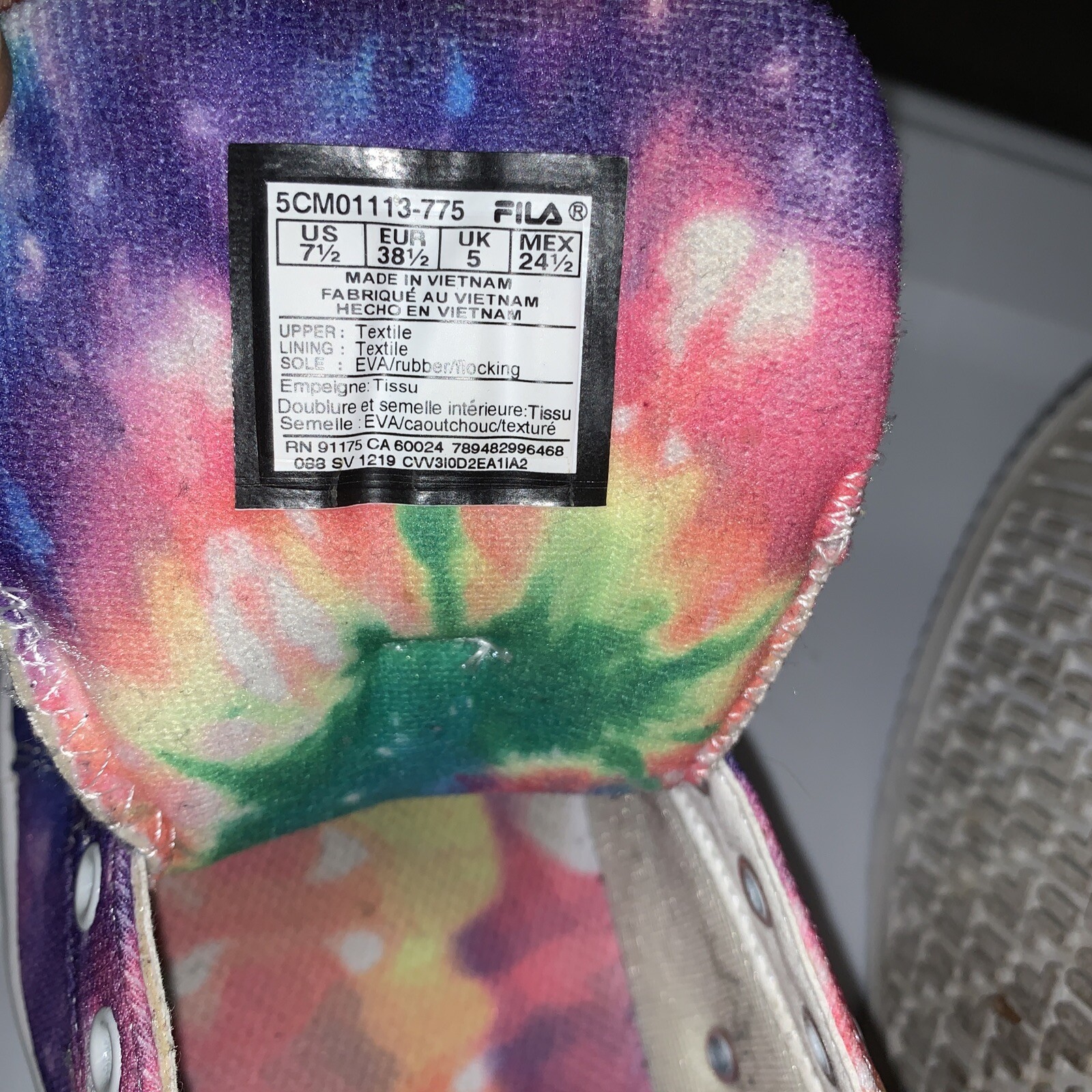 Fila Tie Dye Panache Stack Platform Rainbow Sneakers … - Gem