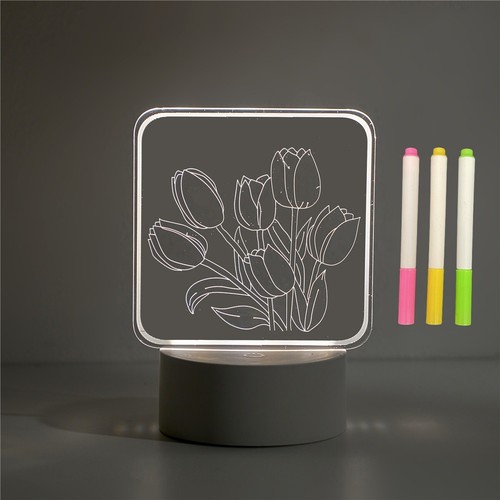 Versatile Acrylic Night Light Erasable Glow Board For Drawing And ...