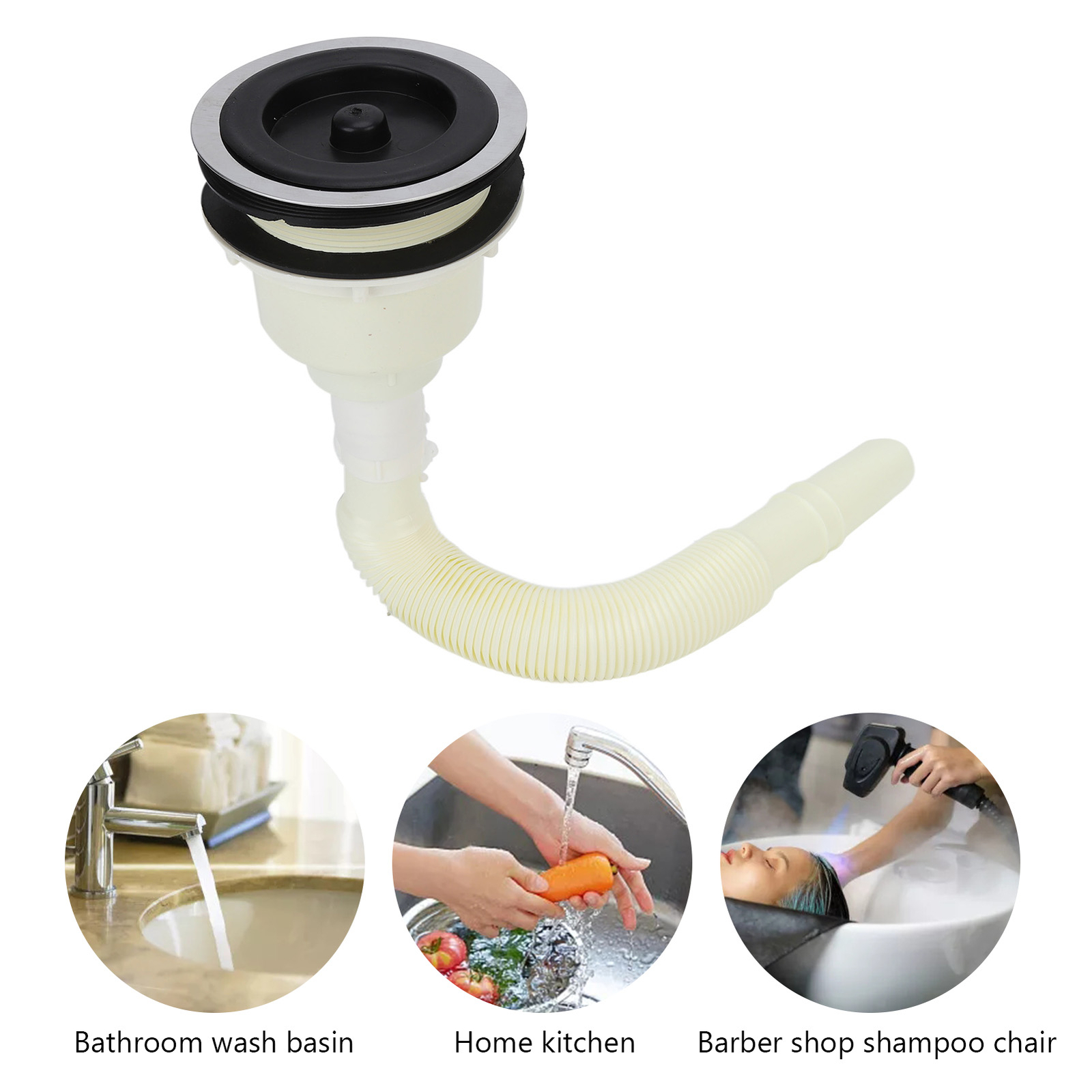 Shop Shampoo Basin Drain Stopper Sink Drain Strainer Hair Catcher For ...