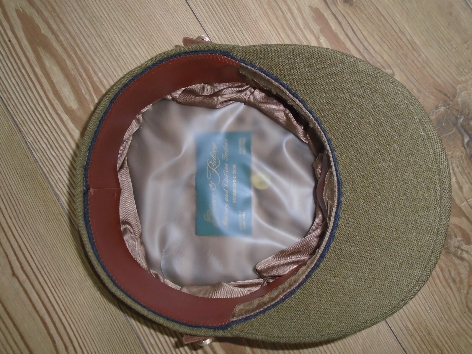 ROYAL SIGNALS MENS KHAKI OFFICER CAP WITH BADGE SIZE 57CM GENUINE ...