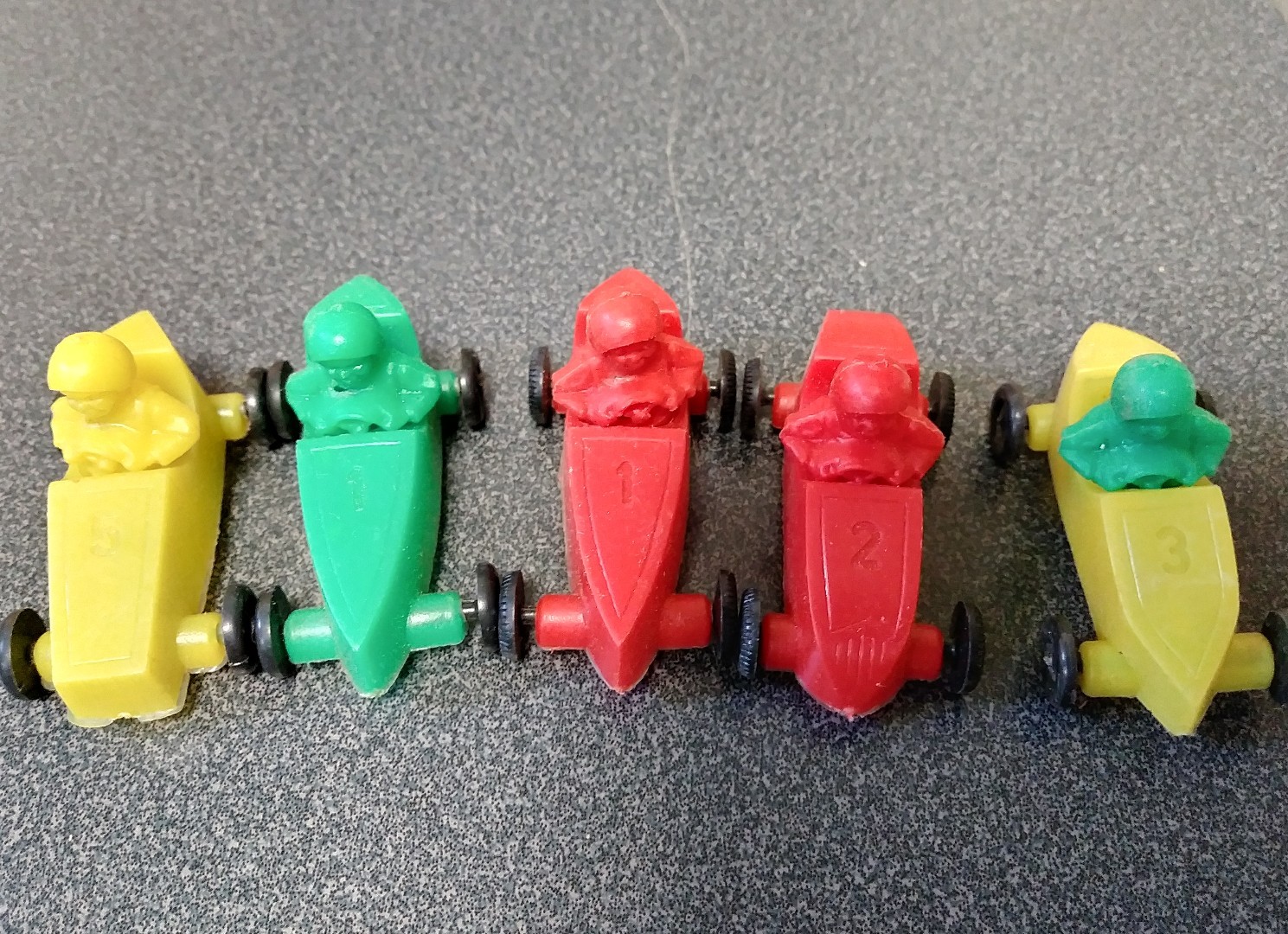 Vintage Plastic Race Cars 5 Five with Drivers Made in W. Germany | eBay