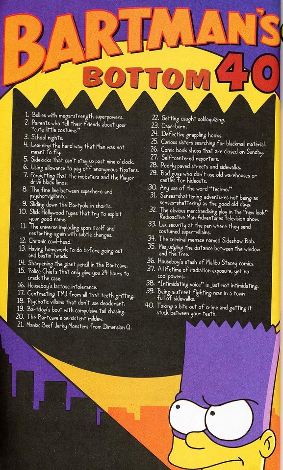 5 Books: Simpsons Guide to Springfield & Comics & Bartman + Beavis ...