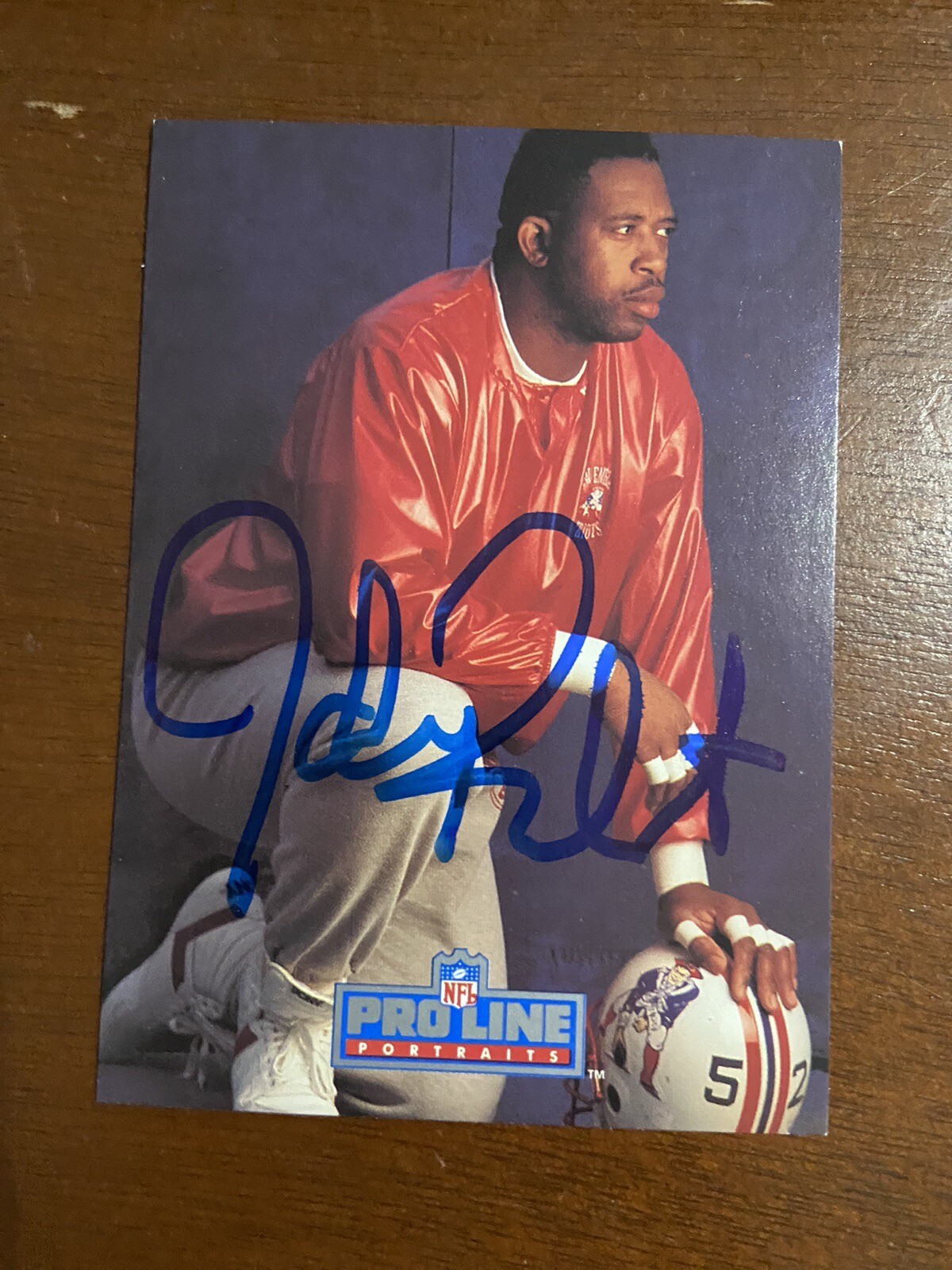 Johnny Rembert Signed 1991 Pro Line Card #74 Autographed New England ...