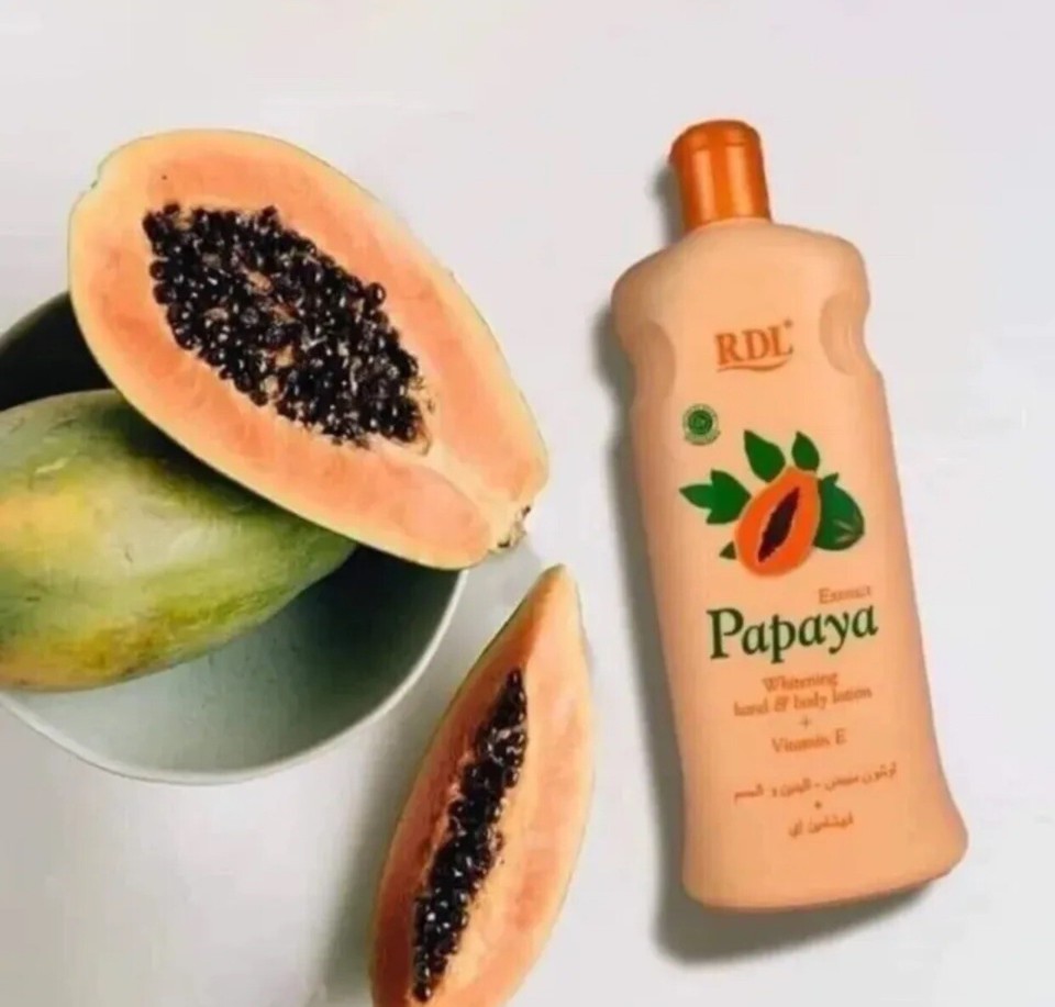 (2 x 600 ml ) RDL Papaya Extract Hand And Body Lotion moisturize ...