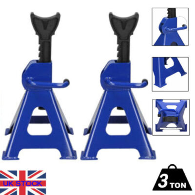 2X 3 Ton Axle Stands Floor Jack Heavy Duty Lifting Capacity Stand Car ...