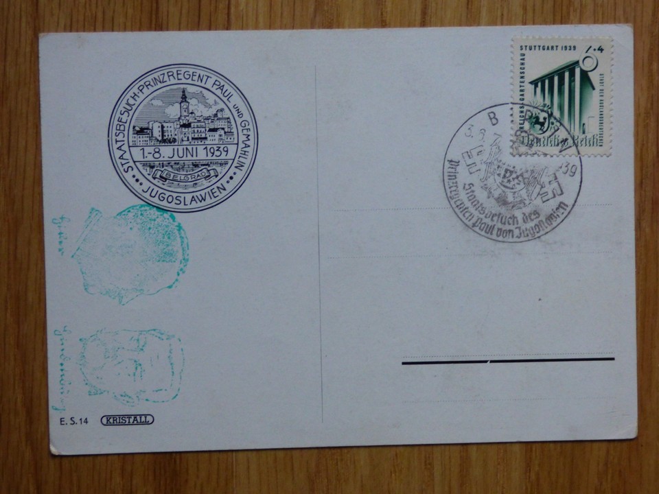 Original German WW2 Third Reich Postcard, Princeregegent Paul visit to ...