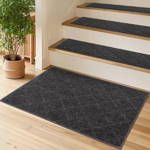 COSY HOMEER Edging Stair Treads Non-Slip Corner Indoor Stair Runners ...