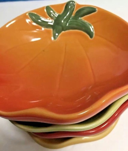 Williams Sonoma 4-Serving Dishes Tomato Shaped Dipping Condiment ...