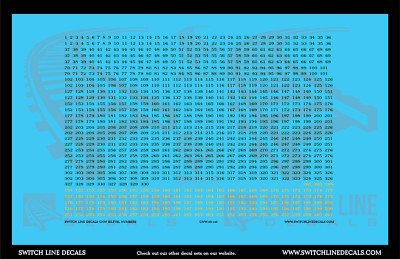 N Scale CNW Bilevel Car Numbers Decal Set | eBay