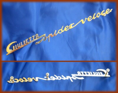 ALFA ROMEO GIULIETTA SPIDER VELOCE - Emblem logo badge script | eBay UK