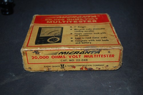 Vintage Micronata Multitester Multimeter Radio Shack 22-046 20,000 OHMS ...