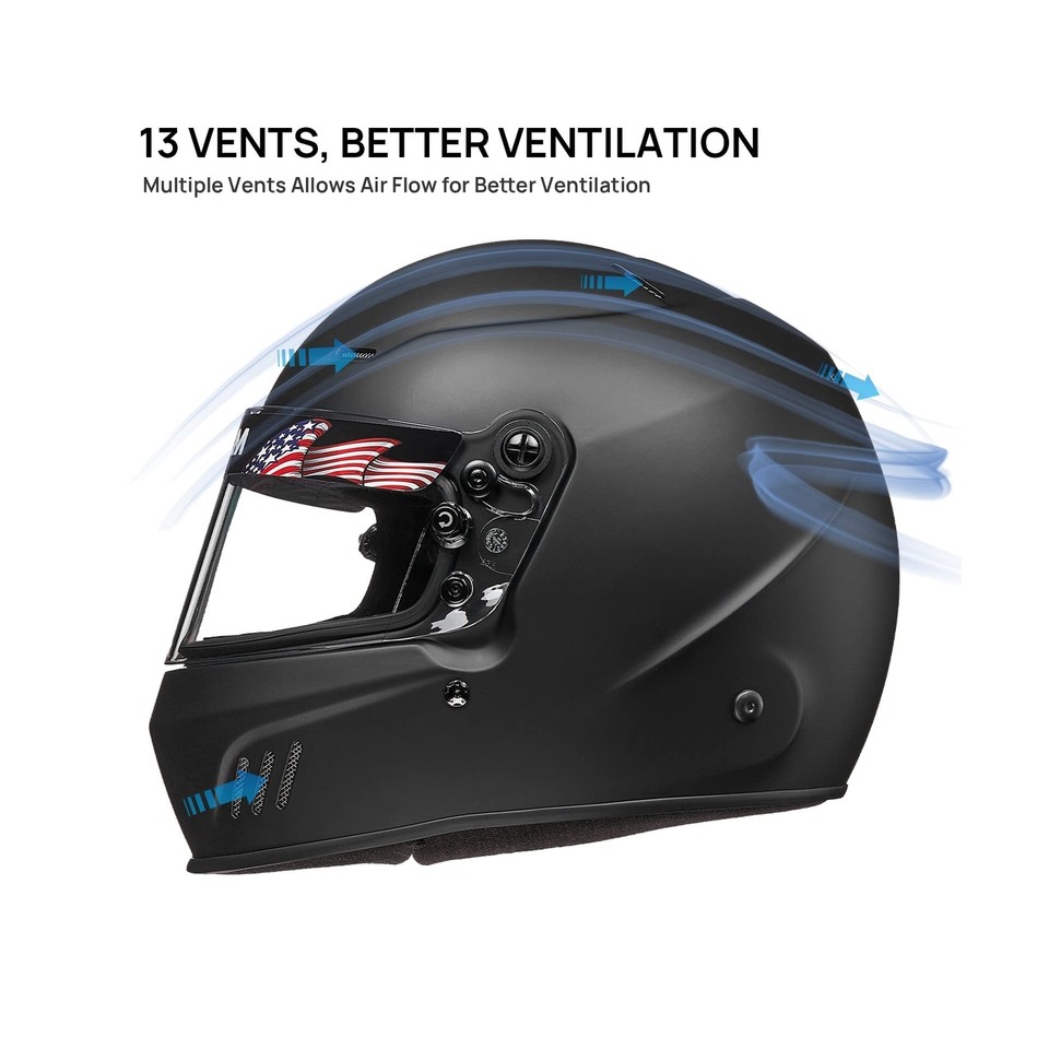 ILM Snell SA2020 Full Face Auto Car Racing Helmets for Men and Women ...