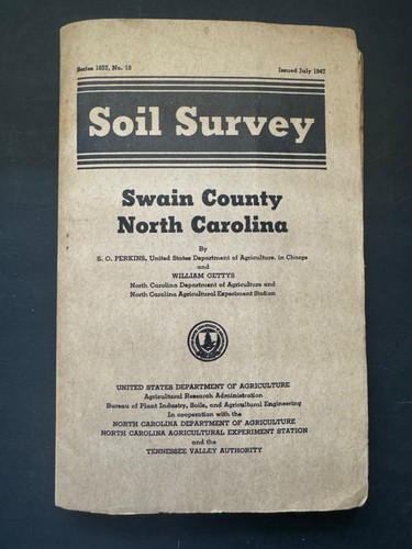 WNC Soil Survey of Swain County, North Carolina (1947), Soil Map | eBay