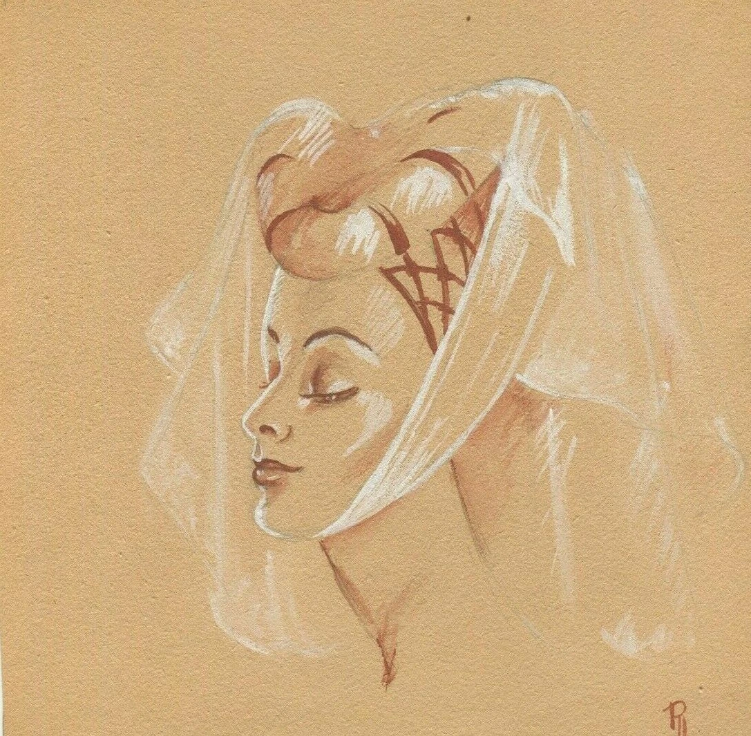Vintage Princess Drawing