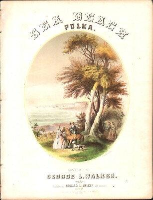 Sea Beach POLKA 1857 George Walker Sinclair LITHOGRAPH HTF Sheet Music ...