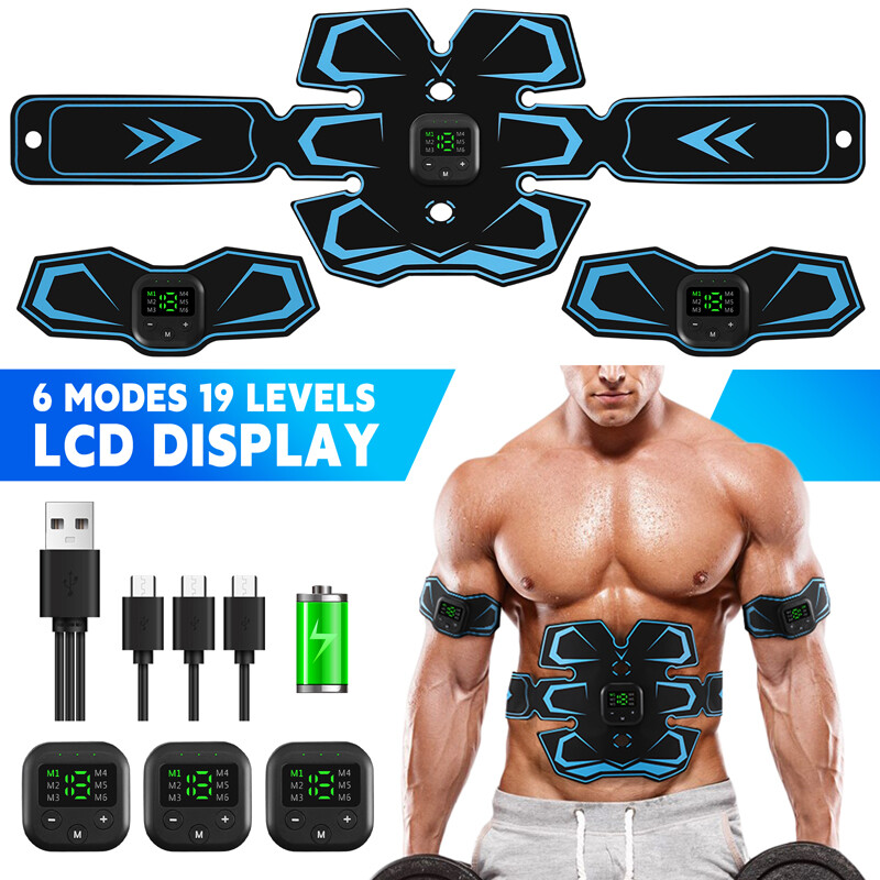 EMS Abdominal Muscle Core Toning Trainer ABS Electric Stimulator ...