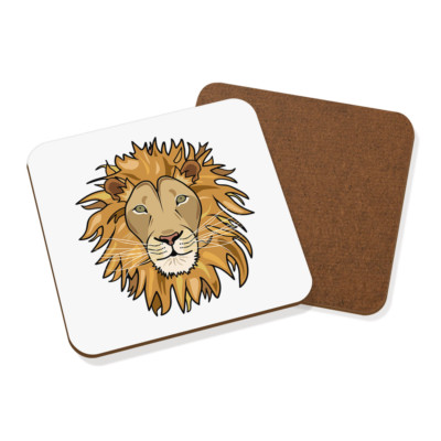 Lion Face Coaster Drinks Mat - Funny Animal | eBay Australia