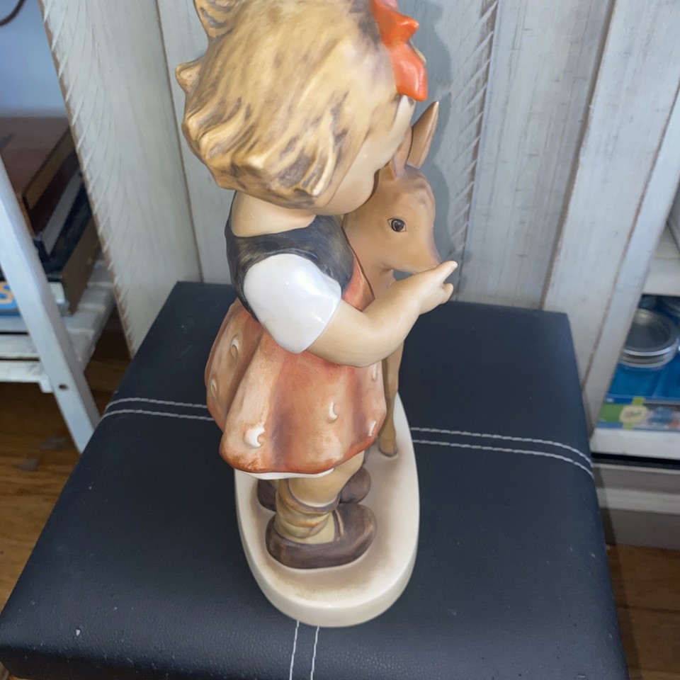 Large Hummel Friends~HUM #136/V~ Girl with Deer ~ 11" Tall ~TMK-3 | eBay