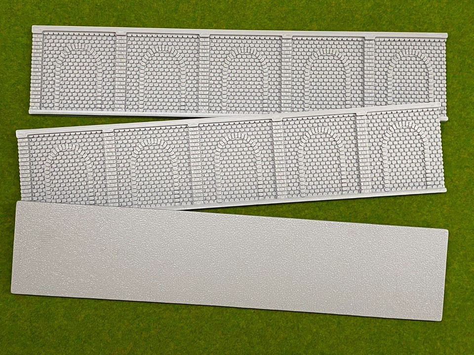 HO Scale 3D Printed Retaining Wall – 5 Arch Brick Panel (3 Pack ...