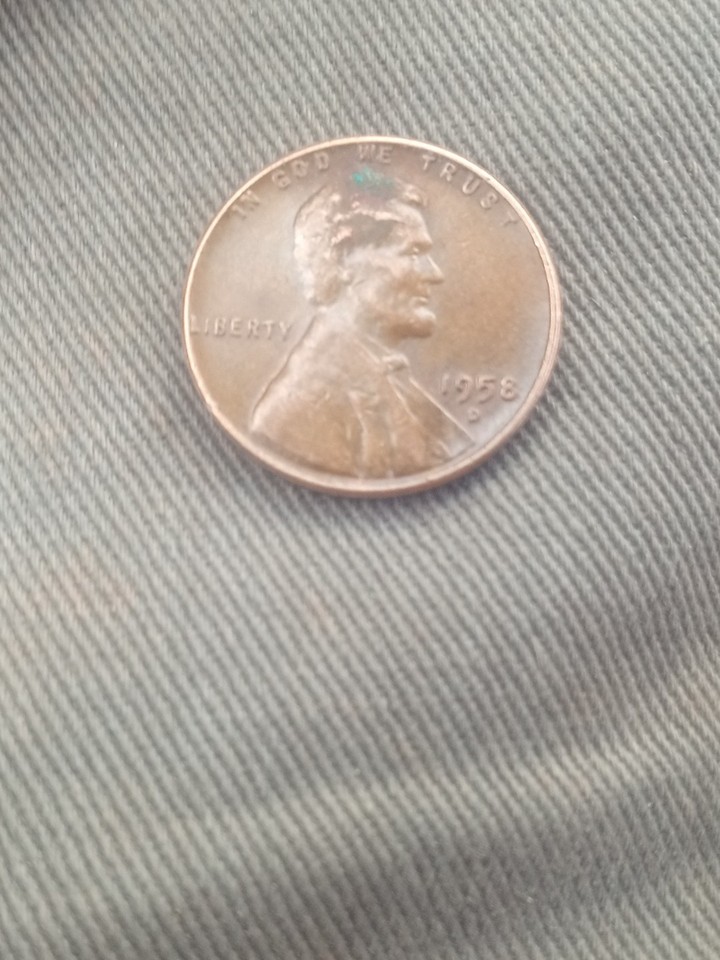 1958-D Lincoln Wheat Penny Coin, Rim Errors "L" In Liberty Low Minted ...