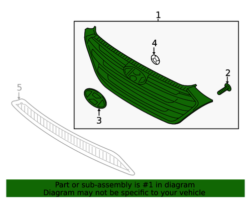 GENUINE Radiator Grille Chrome W/O Camera for 19-21 Hyundai Tucson ...