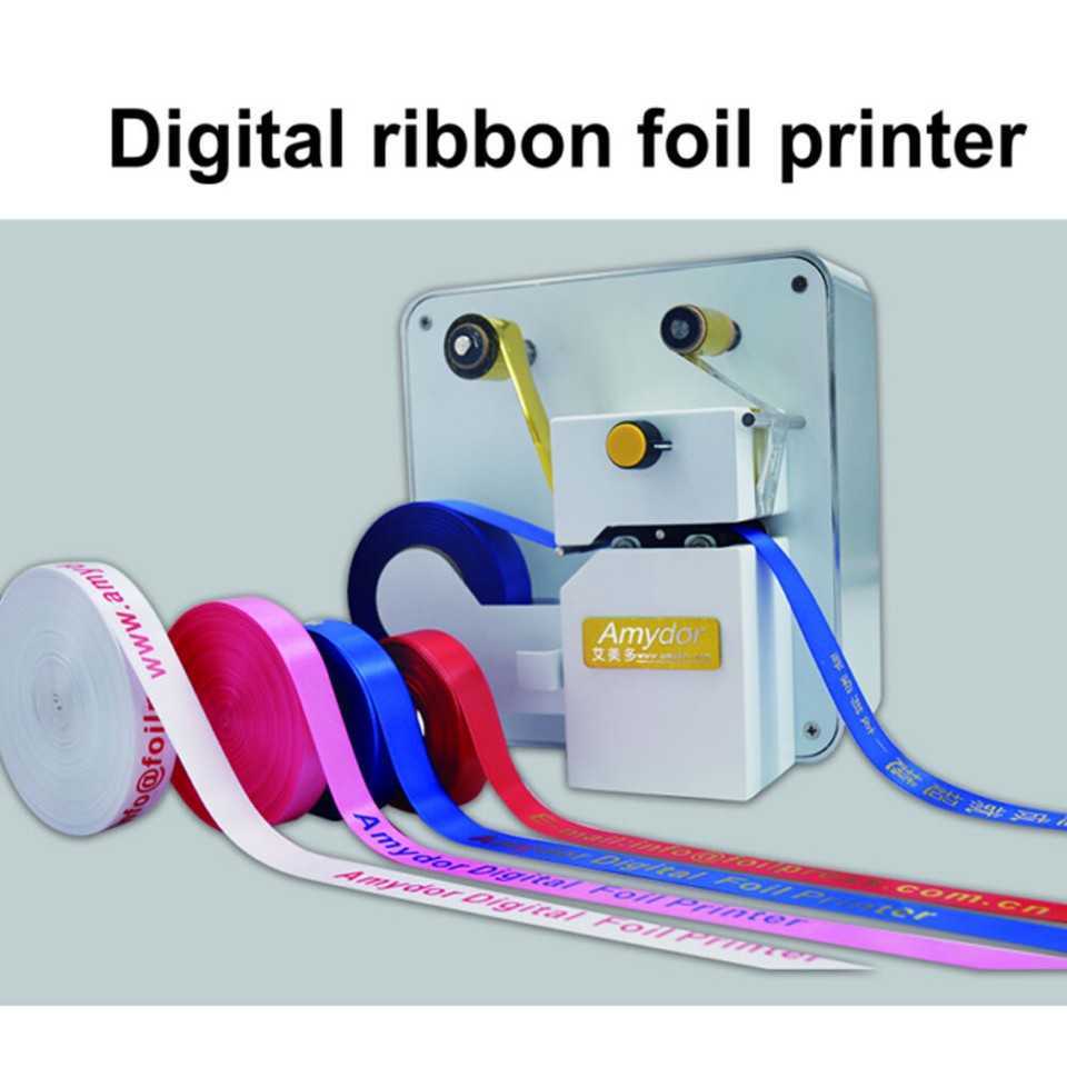 Digital ribbon printer, satin ribbon printing machine hot stamping foil ...