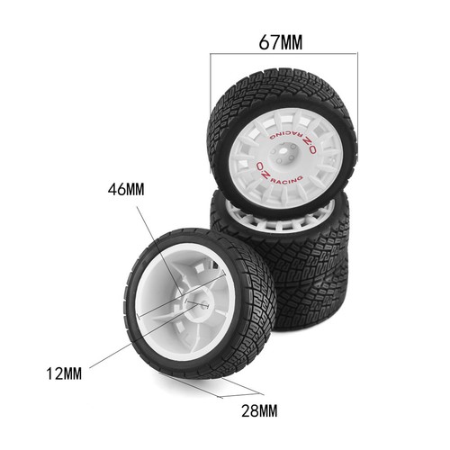 1/10 12MM Hex Tires Wheel Rim For Rally RC Car HSP RGT LC RACING PTG-2 ...