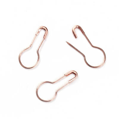 50 Safety Pins Bulb Shaped Rose Gold Plated Copper - 21mm x 9mm - Z479 ...