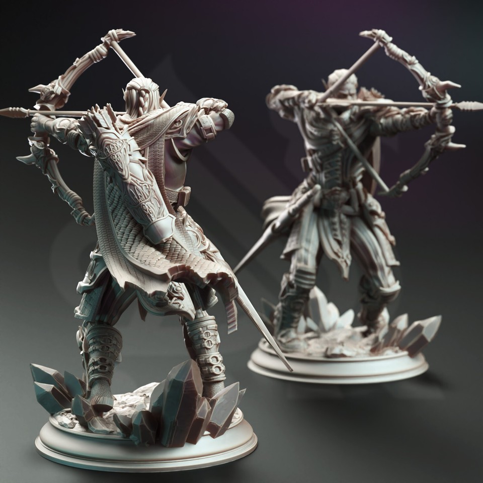 Indua'ne Viverik Drow Ranger Underdark Elf Rogue Miniature | D&D DnD | eBay
