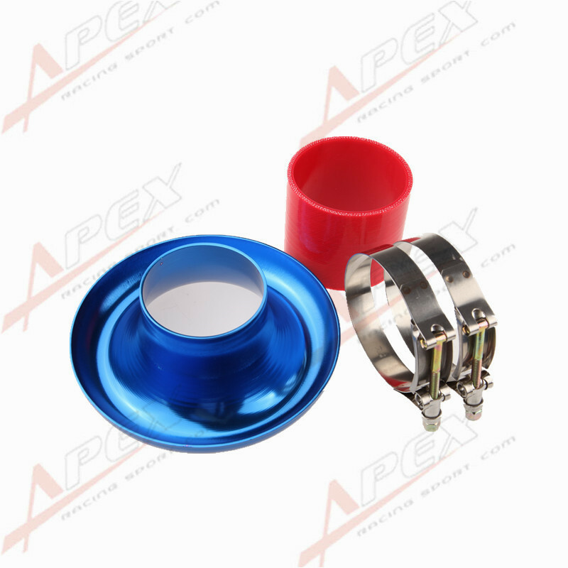 4" BLUE UNIVERSAL VELOCITY STACK FOR COLD / RAM ENGINE AIR INTAKE ...