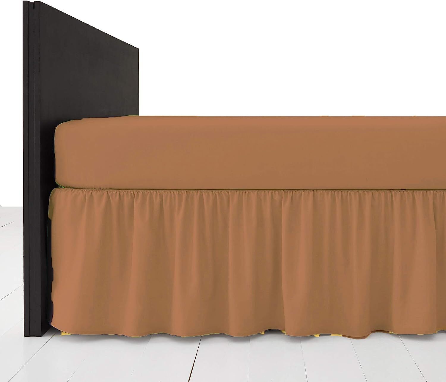 LUXURY PLAIN DYED FRILLED POLY COTTON PLATFORM BASE VALANCE SHEETS ALL ...