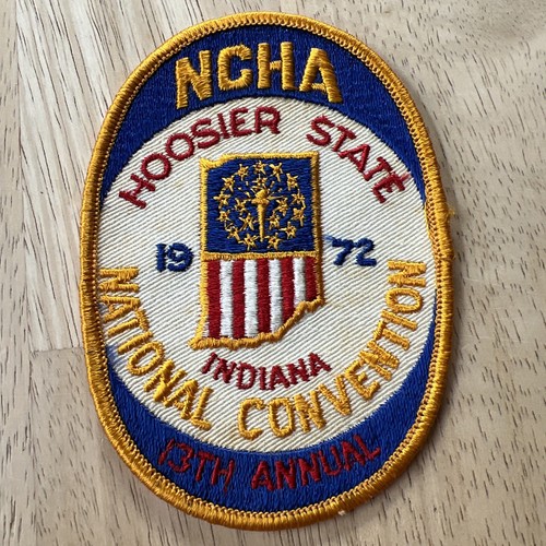 NCHA Hoosier State 1972 13th Annual National Convention Patch Indiana ...